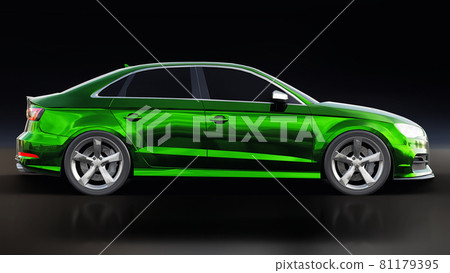 Super fast sports car color on a white... - Stock Illustration ...