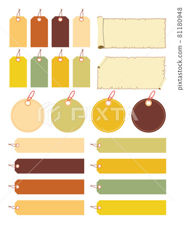 Tag memo stationery - Stock Illustration [81180948] - PIXTA