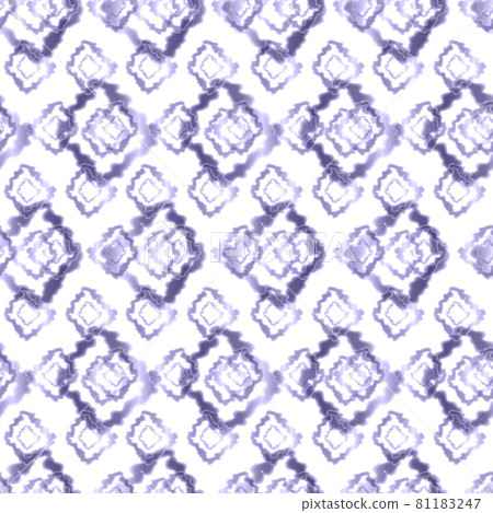 Hippie Tie Dye Blue Color Seamless Pattern in... - Stock Illustration ...