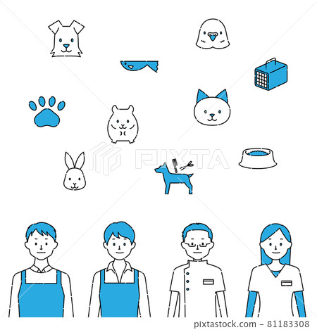 Animal-related work illustrations / person and... - Stock Illustration ...