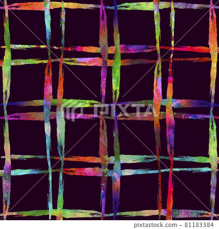 Watercolor Brush Plaid Seamless Pattern Grange... - Stock Illustration ...