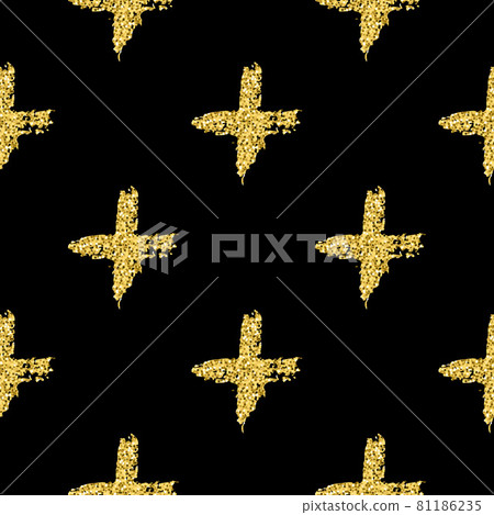 Modern seamless pattern with brush shiny cross.... - Stock Illustration ...