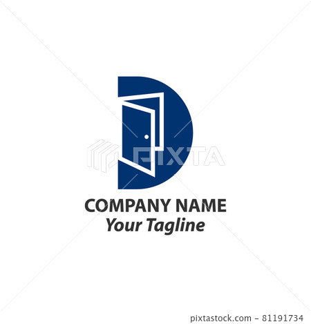 Letter D with door logo design vector... - Stock Illustration [81191734 ...