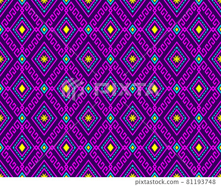 Magenta Turquoise Symmetry Geometric Tribe or... - Stock Illustration ...