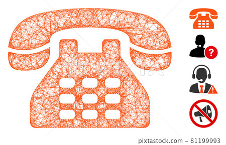 Phone Web Vector Mesh Illustration - Stock Illustration [81199993] - PIXTA