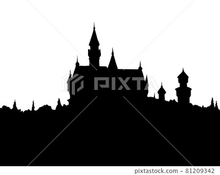 Famous German castle. Vector drawing-插圖素材 [81209342] - PIXTA圖庫