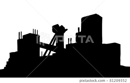 Plant at the mine. Vector drawing - Stock Illustration [81209352] - PIXTA