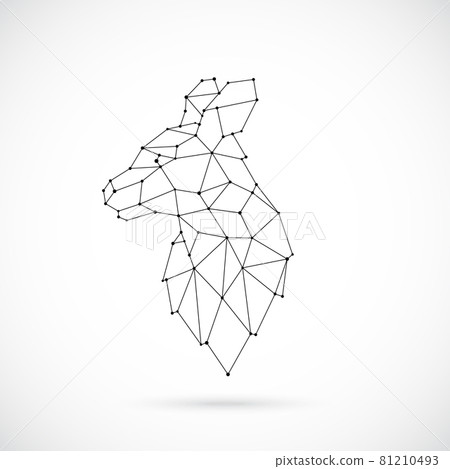Vector geometric Kangaroo illustration. - Stock Illustration [81210493 ...