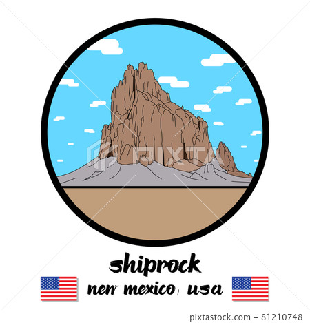 Circle Icon Ship Rock. icon vector illustration - Stock Illustration ...