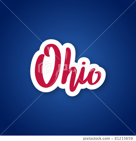 Ohio - hand drawn lettering name of US state. - Stock Illustration ...