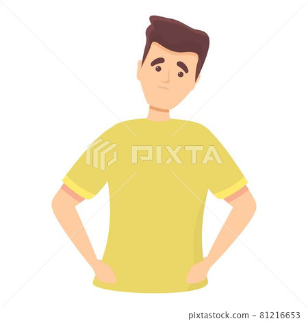 Hesitant boy icon cartoon vector. Vuca uncertainty - Stock Illustration ...