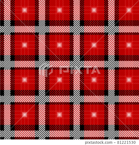 Vector Red Plaid Check Seamless Pattern in... - Stock Illustration ...