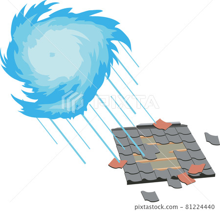Illustration material vector of typhoon damage... - Stock Illustration ...