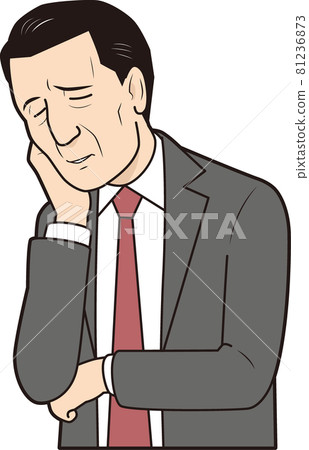 Drooling male senior businessman - Stock Illustration [81236873] - PIXTA