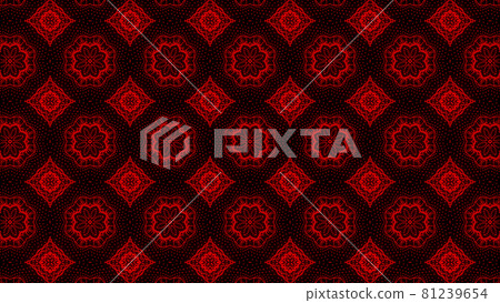 Red red pattern gothic kaleidoscope CG... - Stock Illustration ...
