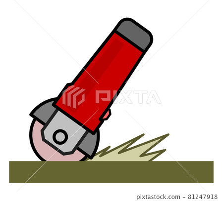Illustration image to cut with a grinder - Stock Illustration [81247918 ...