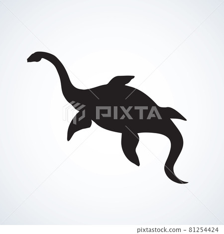 Plesiosaur dinosaur. Vector drawing - Stock Illustration [81254424] - PIXTA