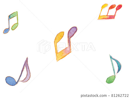 Watercolor: musical notes - Stock Illustration [81262722] - PIXTA