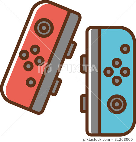 Two controllers for home video game consoles - Stock Illustration ...
