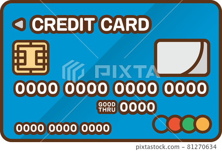 1 blue credit card - Stock Illustration [81270634] - PIXTA