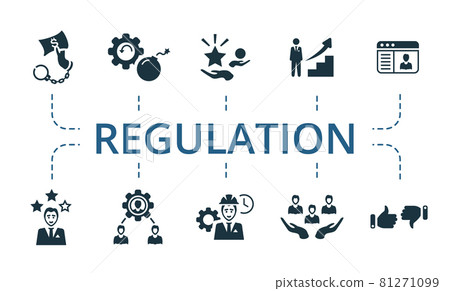 Regulation icon set. Contains editable icons...-插圖素材 [81271099] - PIXTA圖庫