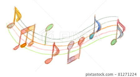 Watercolor: musical notes - Stock Illustration [81271224] - PIXTA