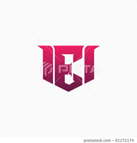 esports alphabet logo formed from the letter E... - Stock Illustration ...