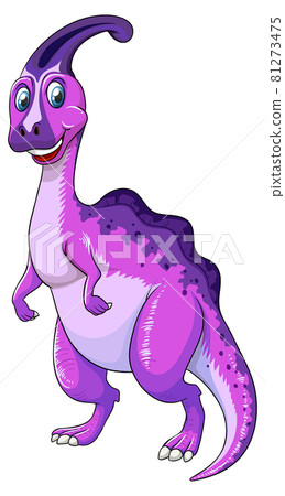 A Parasaurus dinosaur cartoon character - Stock Illustration [81273475 ...