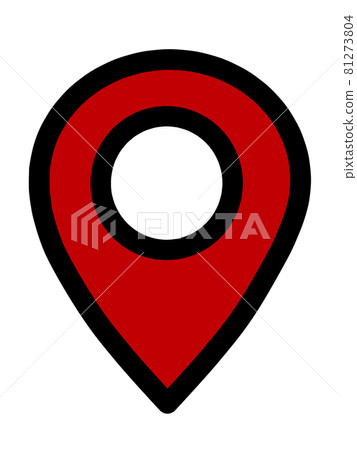 Illustration material of position mark on the map - Stock Illustration ...