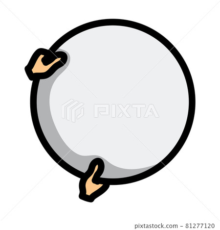 Icon Of Hand Holding Photography Reflector - Stock Illustration ...