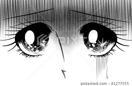 70 년대 순정 만화 자신감 상실 창백해진다 반짝 반짝 눈 업 - 스톡일러스트 [81277555] - PIXTA