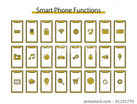 Smartphone function image illustration line... - Stock Illustration ...