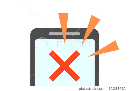 Smartphone cross mark vector illustration - Stock Illustration ...