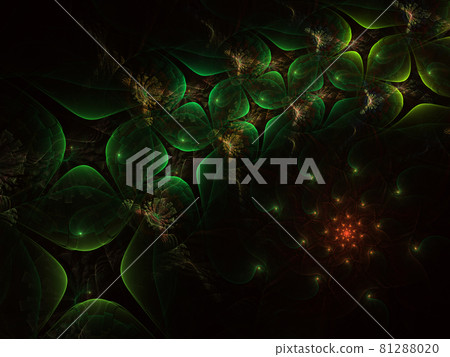 Beautiful fractal floral art. Computer... - Stock Illustration ...