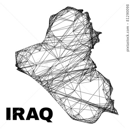 Network Irregular Mesh Iraq Map - Stock Illustration [81290098] - PIXTA