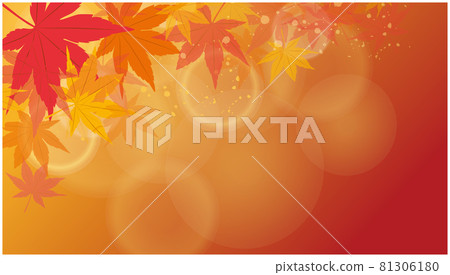 Autumn Japanese style autumn leaves background - Stock Illustration ...
