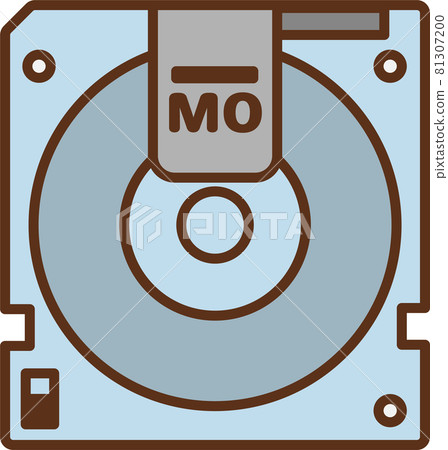 Illustration of light blue MO disk - Stock Illustration [81307200] - PIXTA