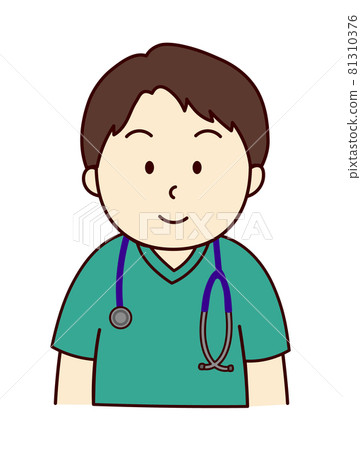Cartoon Stethoscope Around Neck