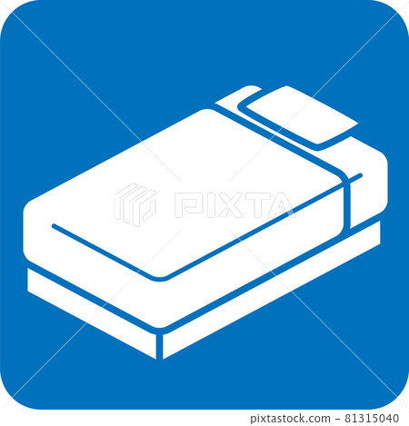 Bed pictogram - Stock Illustration [81315040] - PIXTA