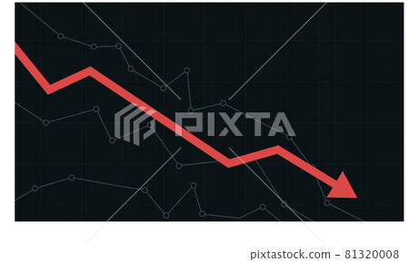 Stock market chart. Financial falling line graph - Stock Illustration ...
