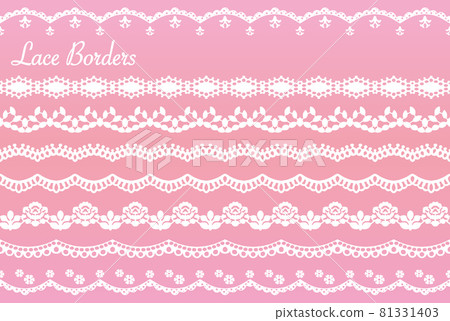 A set of lace ribbons. Seamless vector material. - Stock Illustration ...
