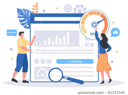 Website Loading Speed Optimization With Server,... - Stock Illustration [81331543] - PIXTA