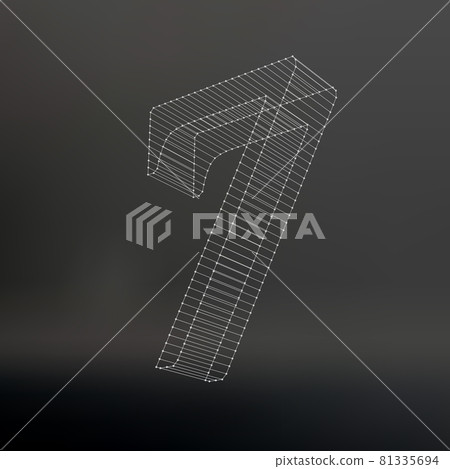 Vector low poly numbers font. Polygon number... - Stock Illustration ...