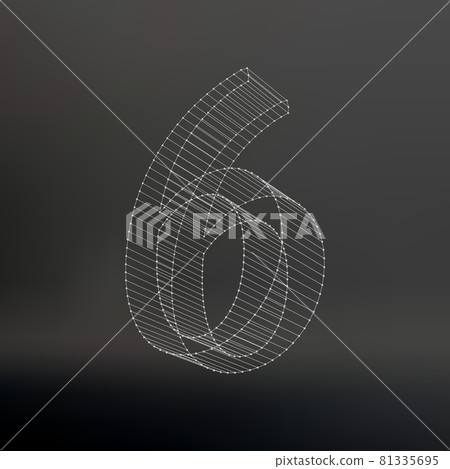 Vector low poly numbers font. Polygon number... - Stock Illustration ...