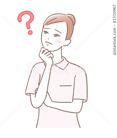 Question mark and young female nurse - Stock Illustration [81350967 ...