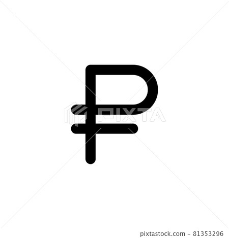 Currency symbol Russian ruble vector illustration - Stock Illustration ...