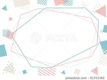 Geometric frame with a cute color scheme - Stock Illustration [81353360 ...