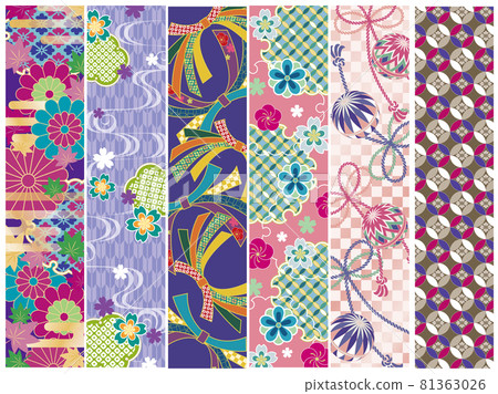 Japanese pattern obi - Stock Illustration [81363026] - PIXTA