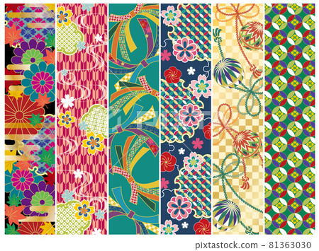 Japanese pattern obi - Stock Illustration [81363030] - PIXTA