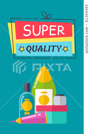 Super Quality Poster and Title Vector Illustration - Stock Illustration ...